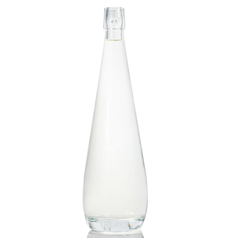 750ml 800g water drop glass bottle for sparking water with swing top ...