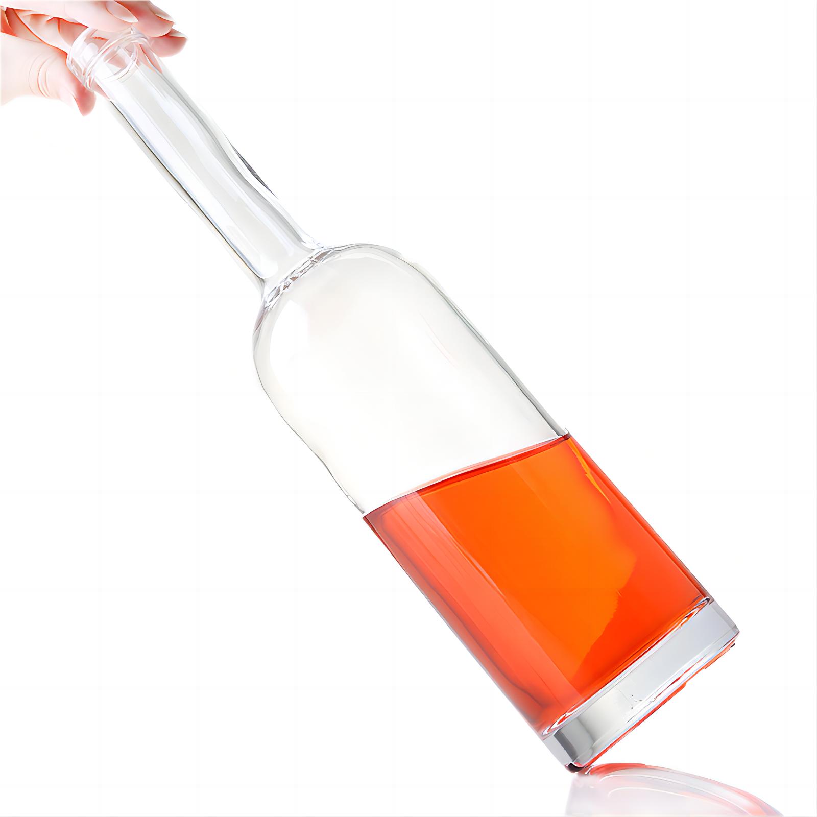 750ml long neck round glass bottle for alcohol bottle – Sinobottles.com